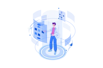 Scientist Programming Flowchart Algorithm Illustration - Free Download ...