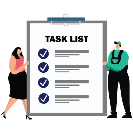 Best Task List Illustration download in PNG & Vector format