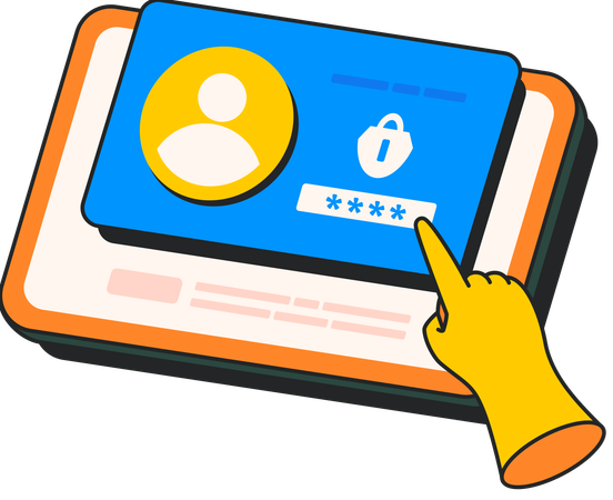 Password Protection Illustration Kit Object Editor Easily Create Edit And Customize