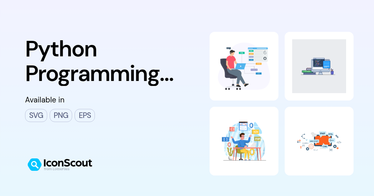 Python Programming Illustrations - Free Download in SVG, PNG